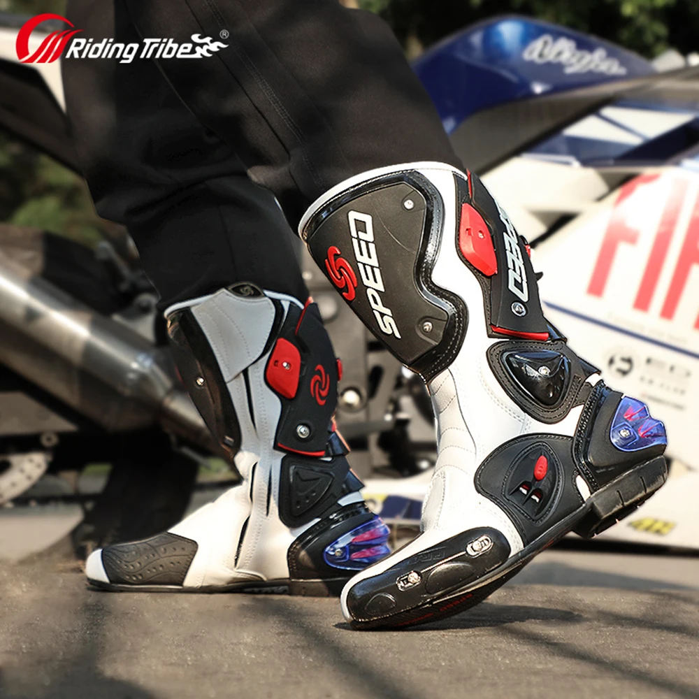 Motorcycle Boots Waterproof Motorbiker Riding Shoes Motorboats Off-road ...