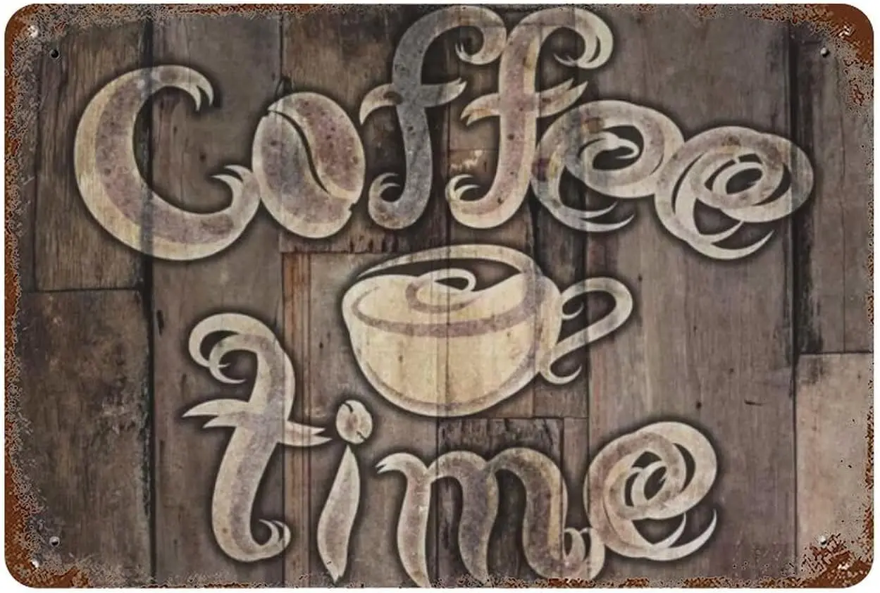 COFFEE-TIME-Creative-Slogan-Sign-Metal-Tin-Sign-for-Home-Farmhouse-Cafe ...