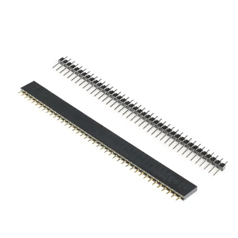 10PCS 5Pairs 1x40 Pin 1.27 mm Single Row Female & Male Pin Header ...