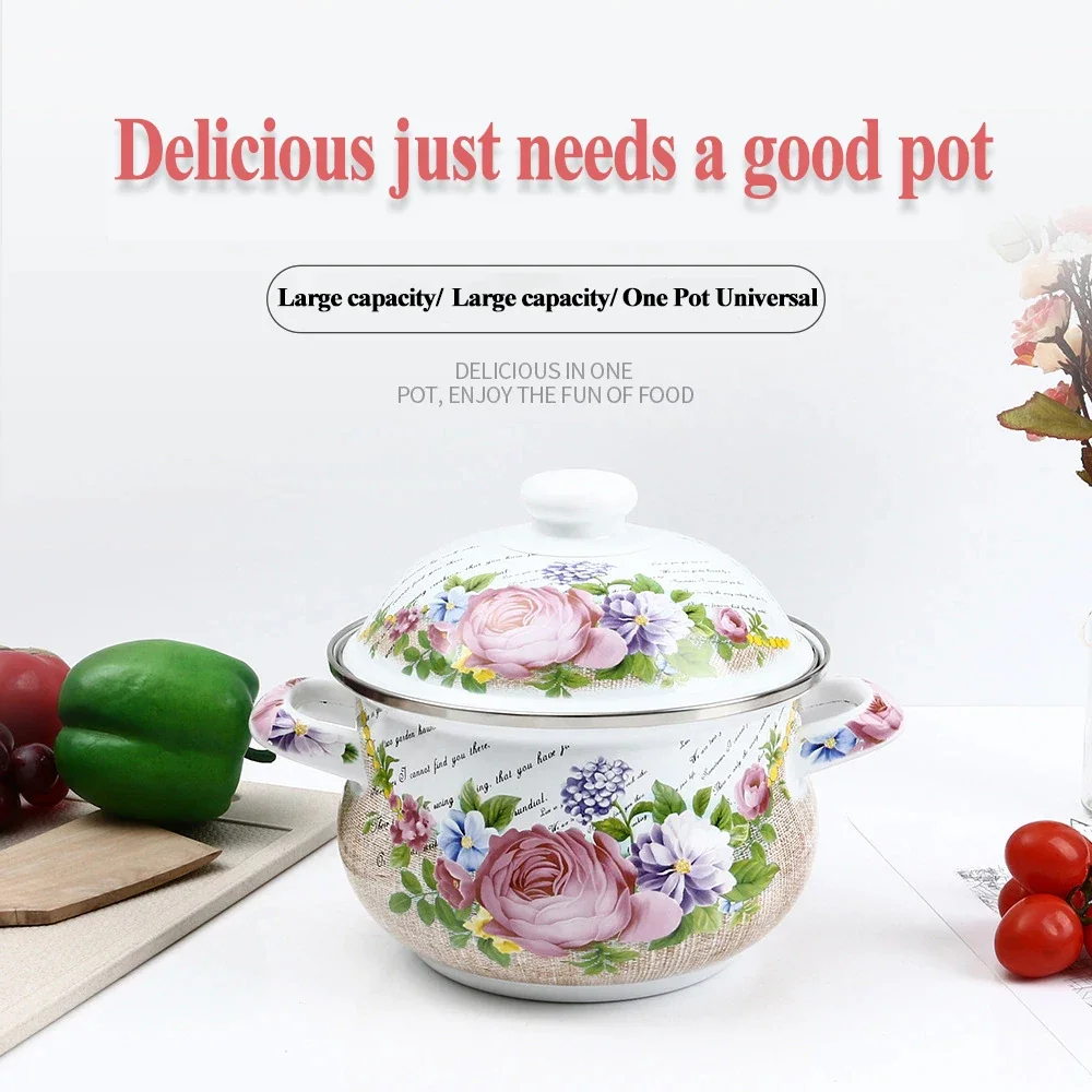 Thickened-Enamel-Enamel-Cooking-Pot-Japanese-Cookware-Thickened-Rose ...