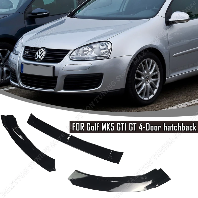 For-VW-Golf-5-MK5-GTI-GT-4-Door-Hatchback-3Pcs-Car-Front-Bumper-Lip ...