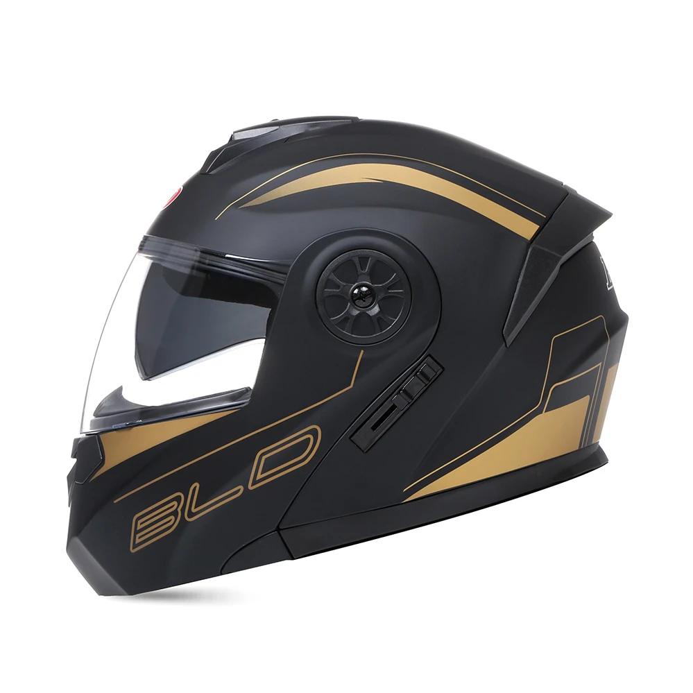 Bld personalizado motocicleta rosto cheio capacete moda masculina dupla ...
