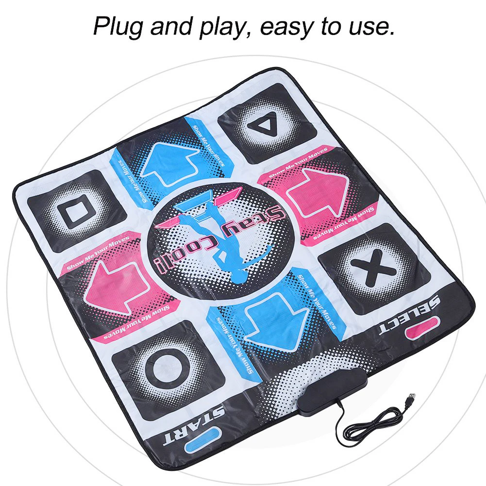 USB-Wired-Dance-Mats-Dancing-Step-Pad-Foot-Print-Fitness-Dancer-Blanket ...