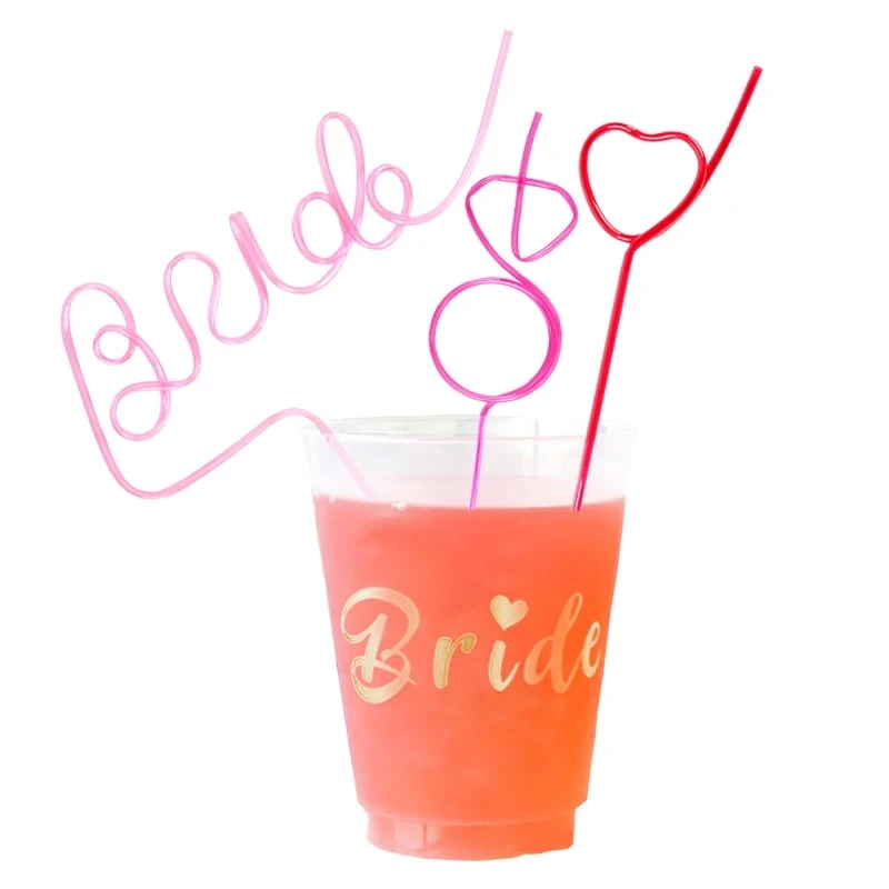 Hen-Bachelorette-Party-Straws-Bride-To-Be-Gift-Bridal-Shower-Pink-Bride ...