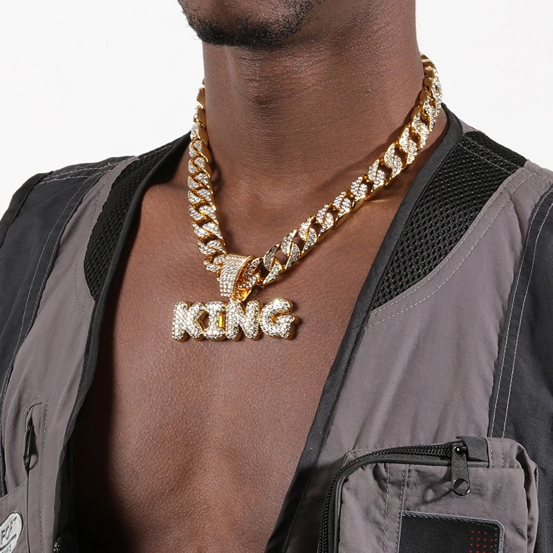 Hip-Hop-Personalized-Cool-KING-Letter-Pendant-Necklace-Men-Trendy-Cuban ...