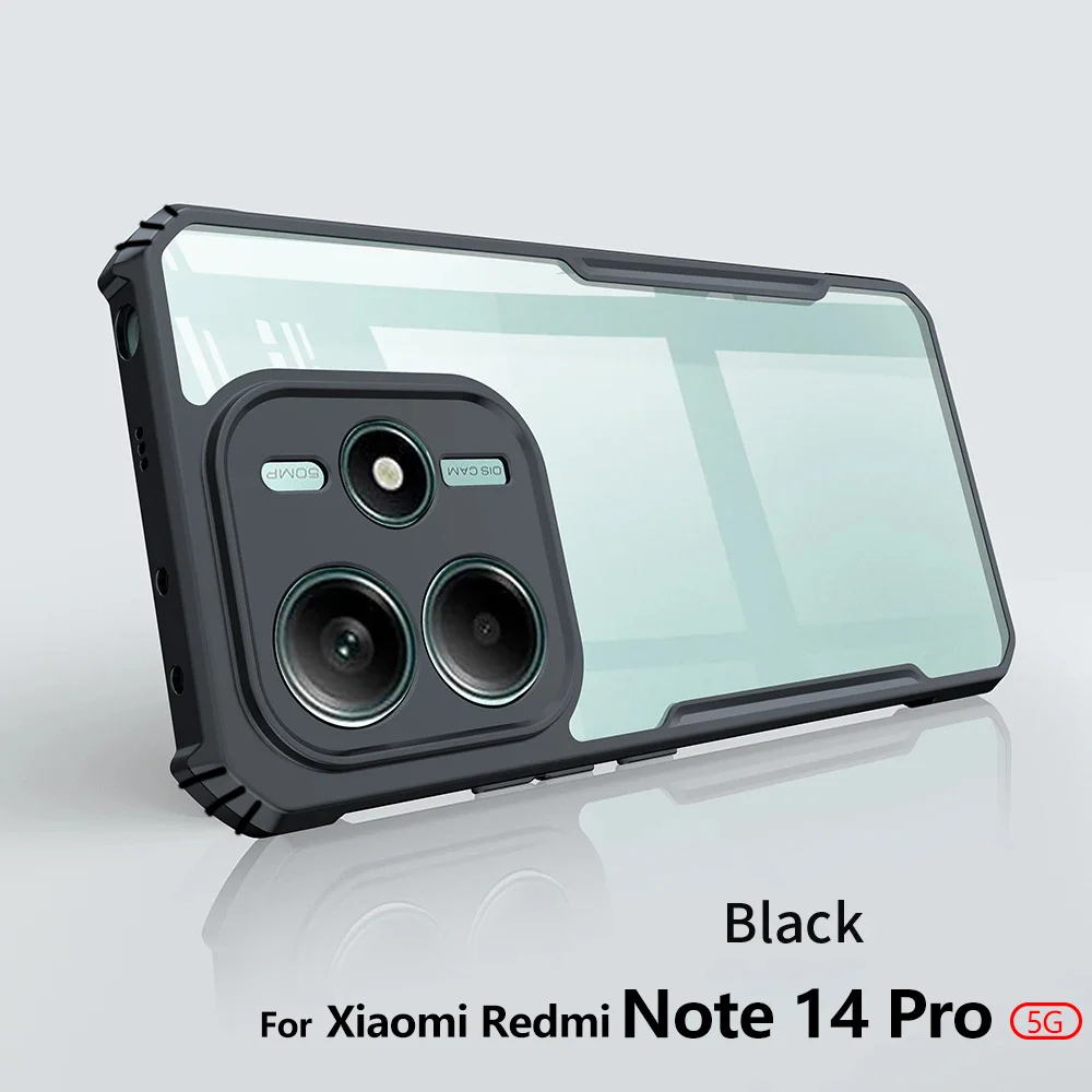 Clear Acrylic Heavy Duty Back Phone Cover For Xiaomi Redmi Note 14 ...
