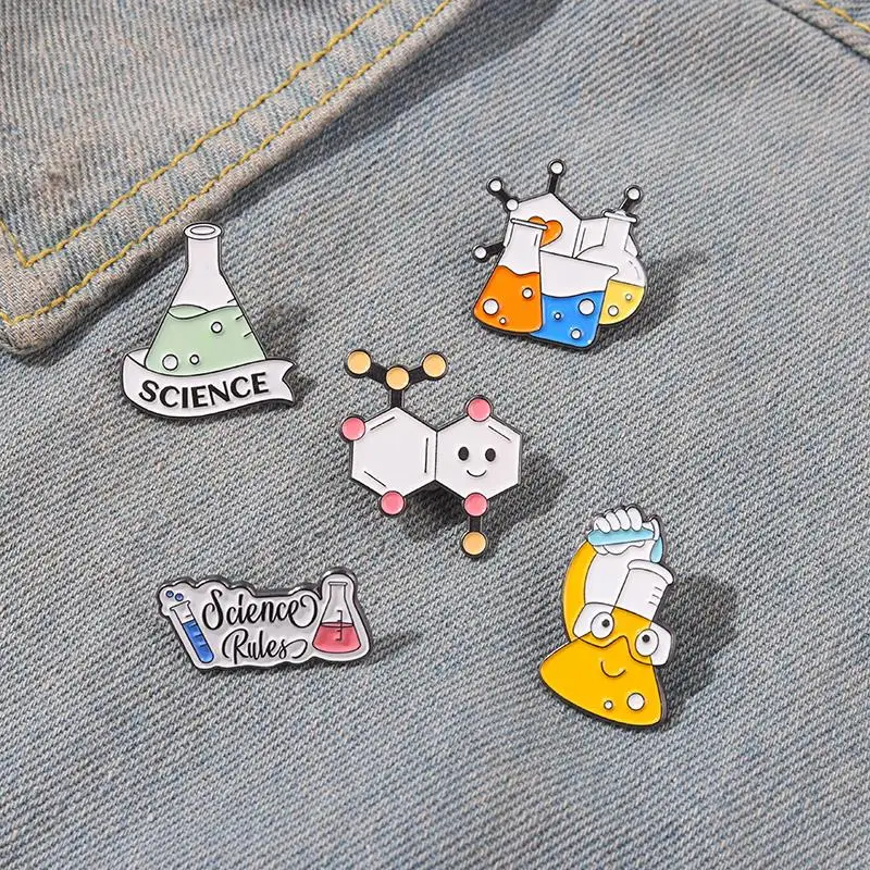 Chemistry Lab Enamel Pin Custom Brooches for Bag Clothes Lapel Pin ...