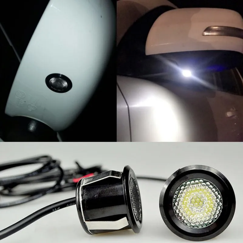 Car Waterproof led Under Side Mirror Puddle Light White 6000K 12V ...