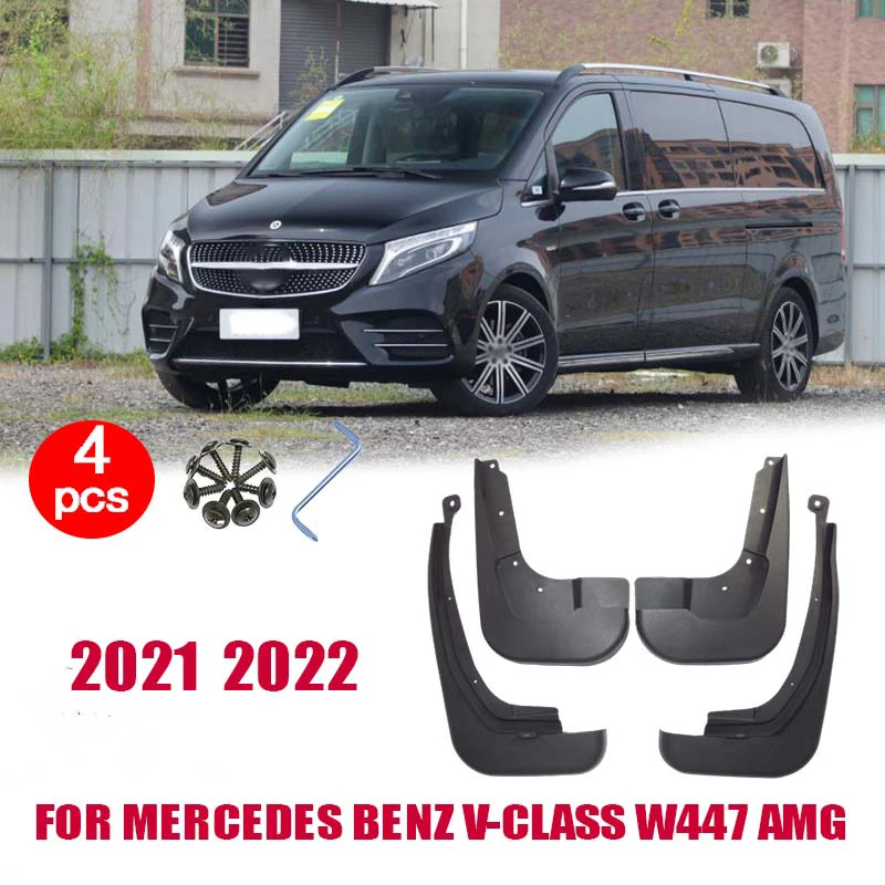 FOR Mercedes Benz V-Class W447 AMG With side skirts 2016-2022 Mudguard ...