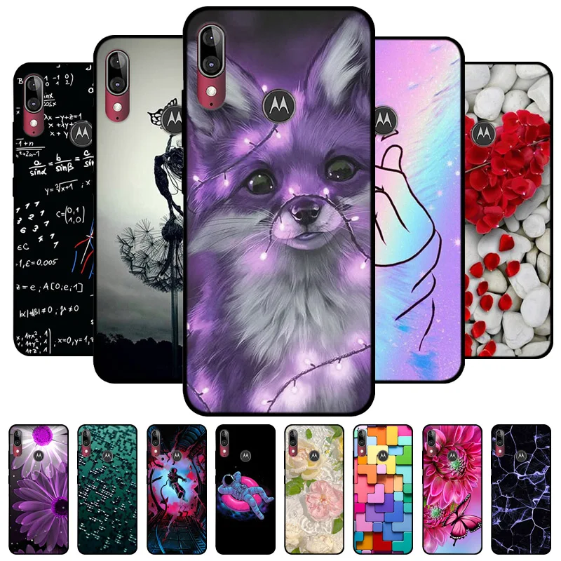 For-Moto-E6-Plus-Case-Luxury-Soft-Black-Silicone-Phone-Back-Cover-For ...