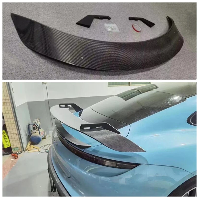 Real Carbon Fiber Spoiler For Porsche Taycan 2019 2020 2021 2022 High ...
