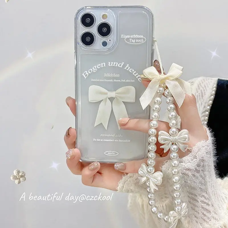 Ins-Bow-Lanyard-Pearl-Mobile-Phone-Chain-Phone-Strap-Chain-Lanyards ...