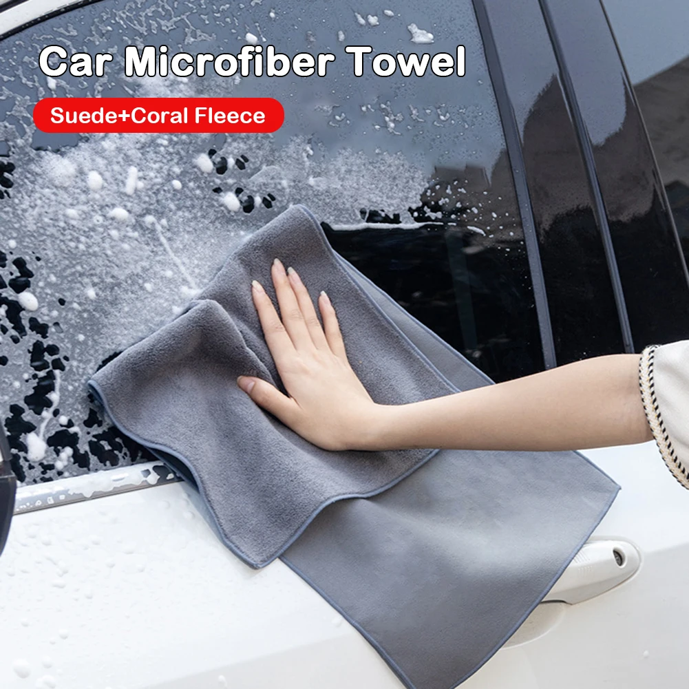 Microfiber-Car-Wash-Towel-Double-Sided-High-Density-Towel-Super ...