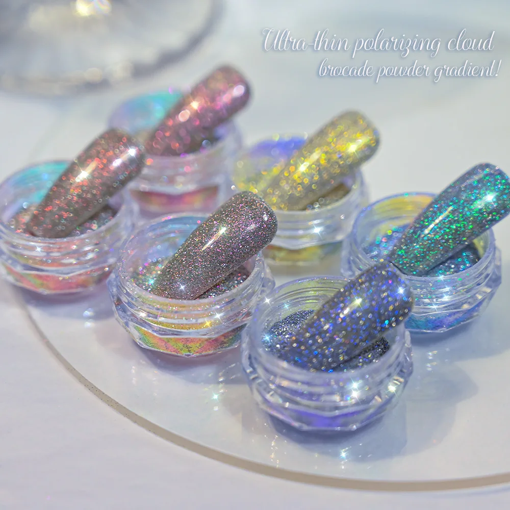 1-6Pcs-Holographic-Opal-Glitter-Powder-Polarizing-Nail-Glitter-High ...
