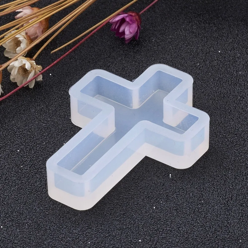 10 pc Cross Shape DIY Silicone Molds Resin Casting Molds For UV Resin ...