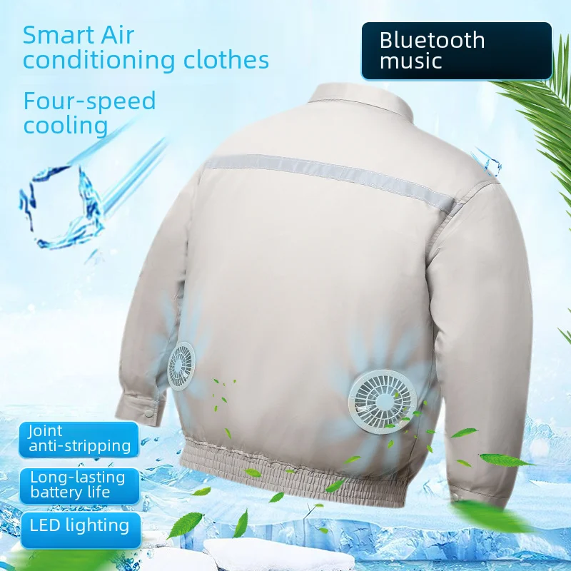 Summer-Air-Conditioning-Clothes-Rechargeable-Fan-Construction-Site ...