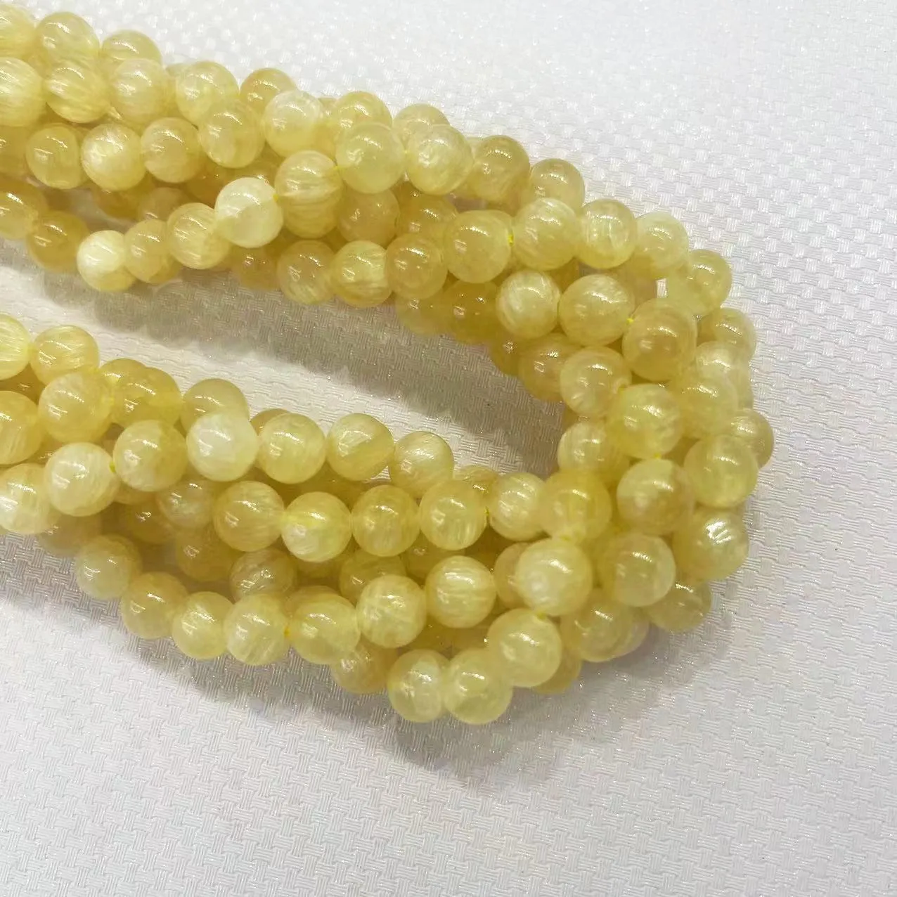 4-6-8-10-12mm-Top-Grade-Natural-Yellow-Gypsum-Stone-Beads-Round-Loose ...