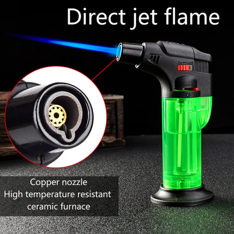 Windproof-Metal-Gas-Torch-Lighter-Portable-Cigar-Lighter-Powerful-Turbo ...
