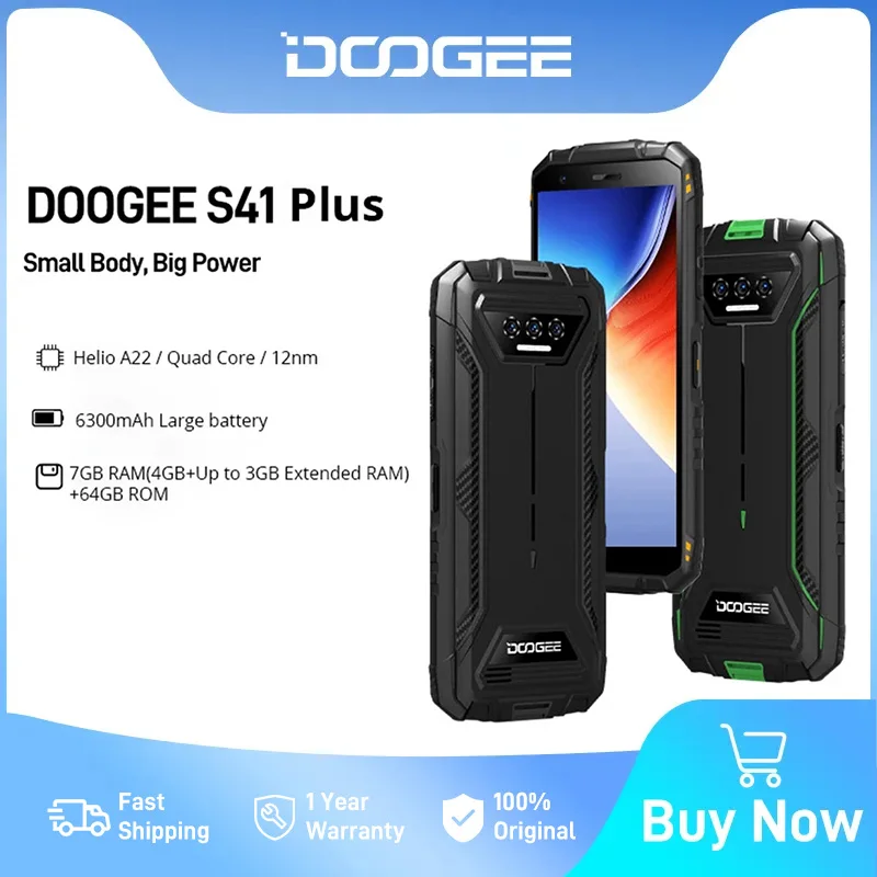 DOOGEE-S41-Plus-Rugged-Phone-5-5-IPS-HD-13MP-AI-Triple-Camera-8GB-RAM ...
