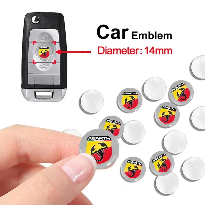 14mm Car Remote Key Fob Emblem Badge Radio Button Sticker Replacement ...