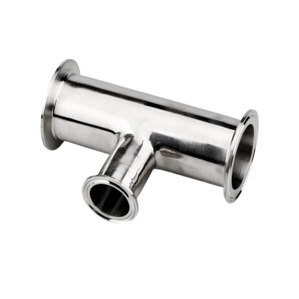 2"(51mm)X1.5"(38mm) Short Type Tri Clamp 3 Way Tee Connector Pipe ...