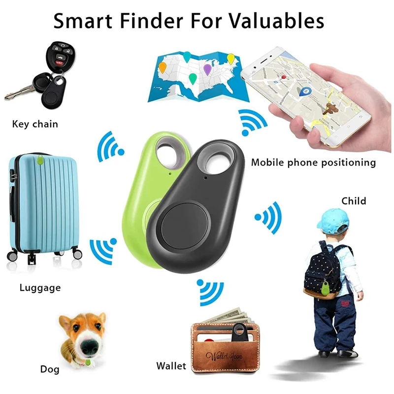 Pet Smart GPS Tracker Mini Anti Lost Waterproof Bluetooth Locator Tracer For Pet Dog Cat Kids ...