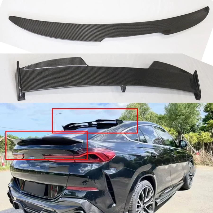 For-BMW-X6-G06-High-quality-Carbon-Fiber-Tail-fins-Top-Wing-Rear ...