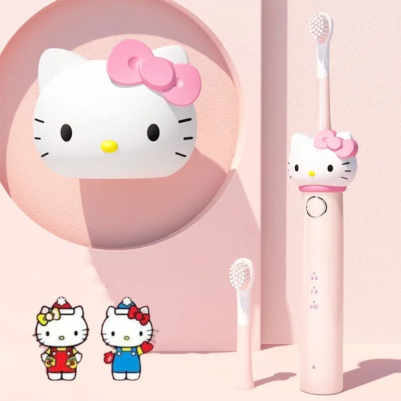 Kawaii-Sanrio-HelloKitty-Electric-Toothbrush-Cute-Anime-Soft-Hair ...