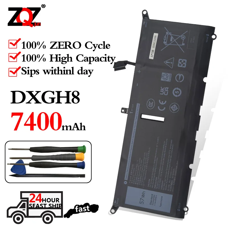 DXGH8 Laptop Battery For DELL XPS 13 9380 9370 7390 For DELL Inspiron ...