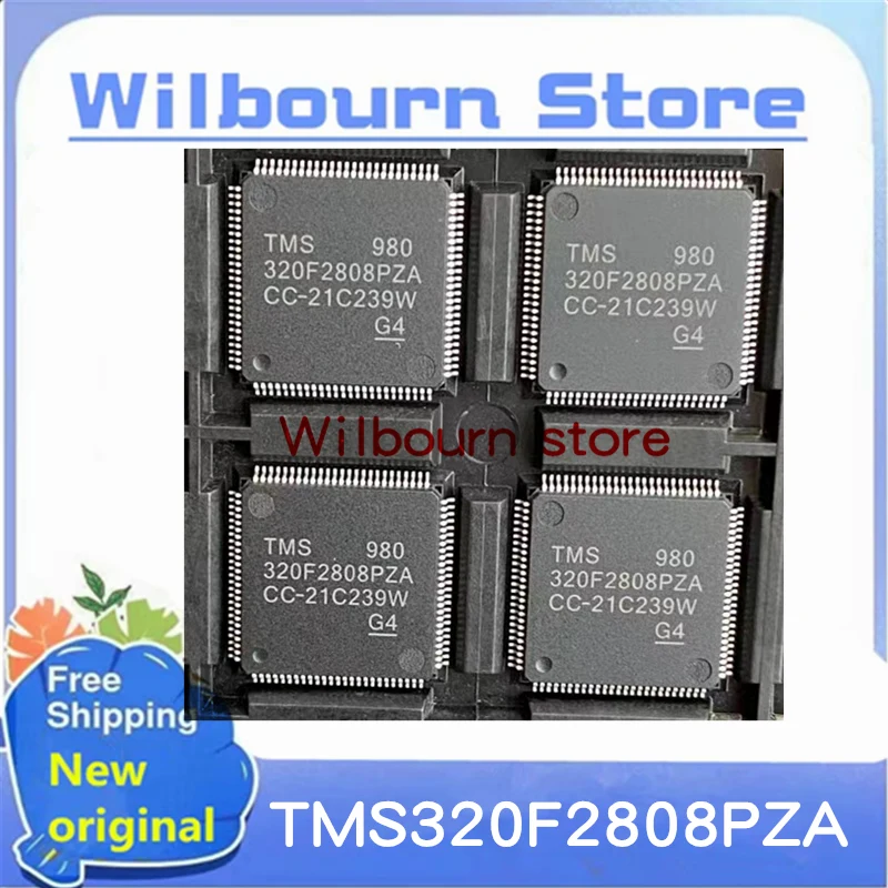 Processador de sinal digital, TMS320F2808PZA 320F2808PZA LQFP100, 100% novo, 5pcs a 20pcs por ...