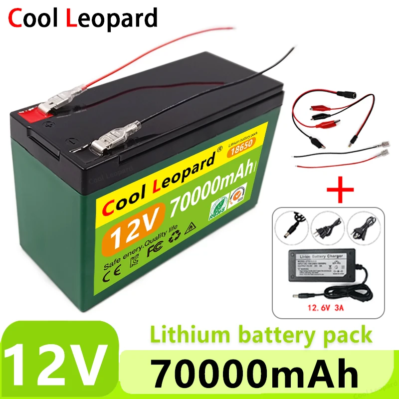 Cool Leopard batería de litio de 12V 70AH 18650, para energía Solar y ...