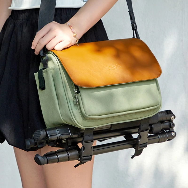 Trendy Color Block Camera Storage Bag Large Capacity DSLR Shoulder Bag ...