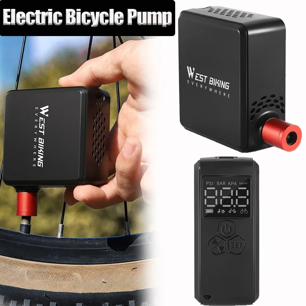 Electric-Bicycle-Pump-LCD-Display-Mini-Portable-Inflator-Multifunction ...