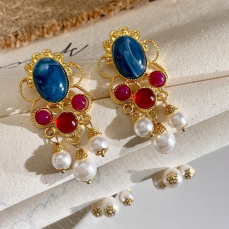 Vintage-medieval-nicho-design-luxo-p-rola-brincos-corte-feminino ...