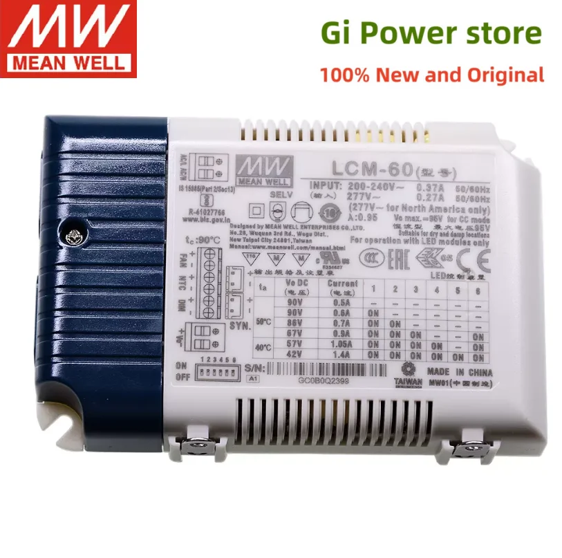 LCM-25 LCM-40 LCM-60 MEAN WELL Multiple-Stage Constant Current Mode LED ...
