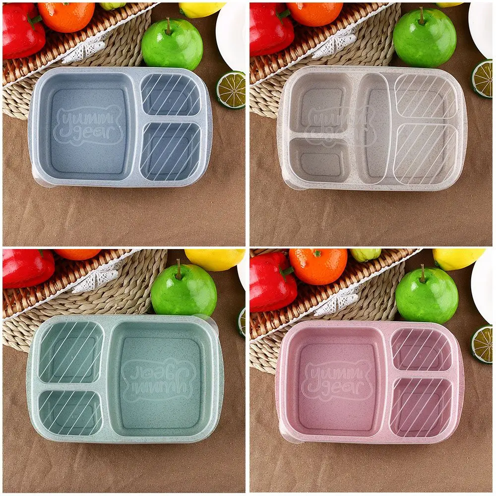 Portable Lunch Box Eco-friendily Wheat Straw Boxes Picnic Storage Box ...