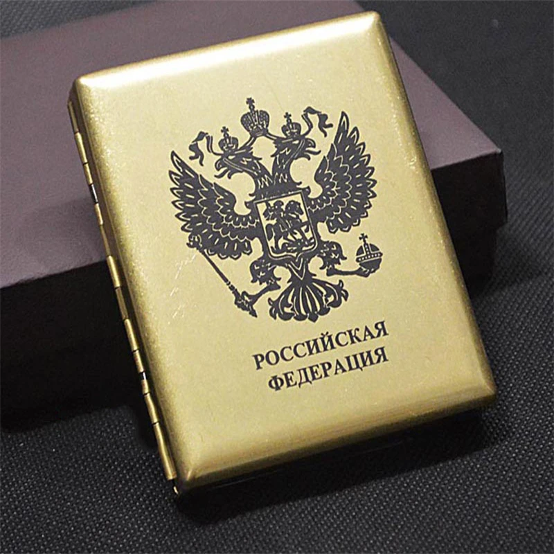 Russia Double Headed Eagle Cigarette Box Metal Anti-pressure Cigarette ...