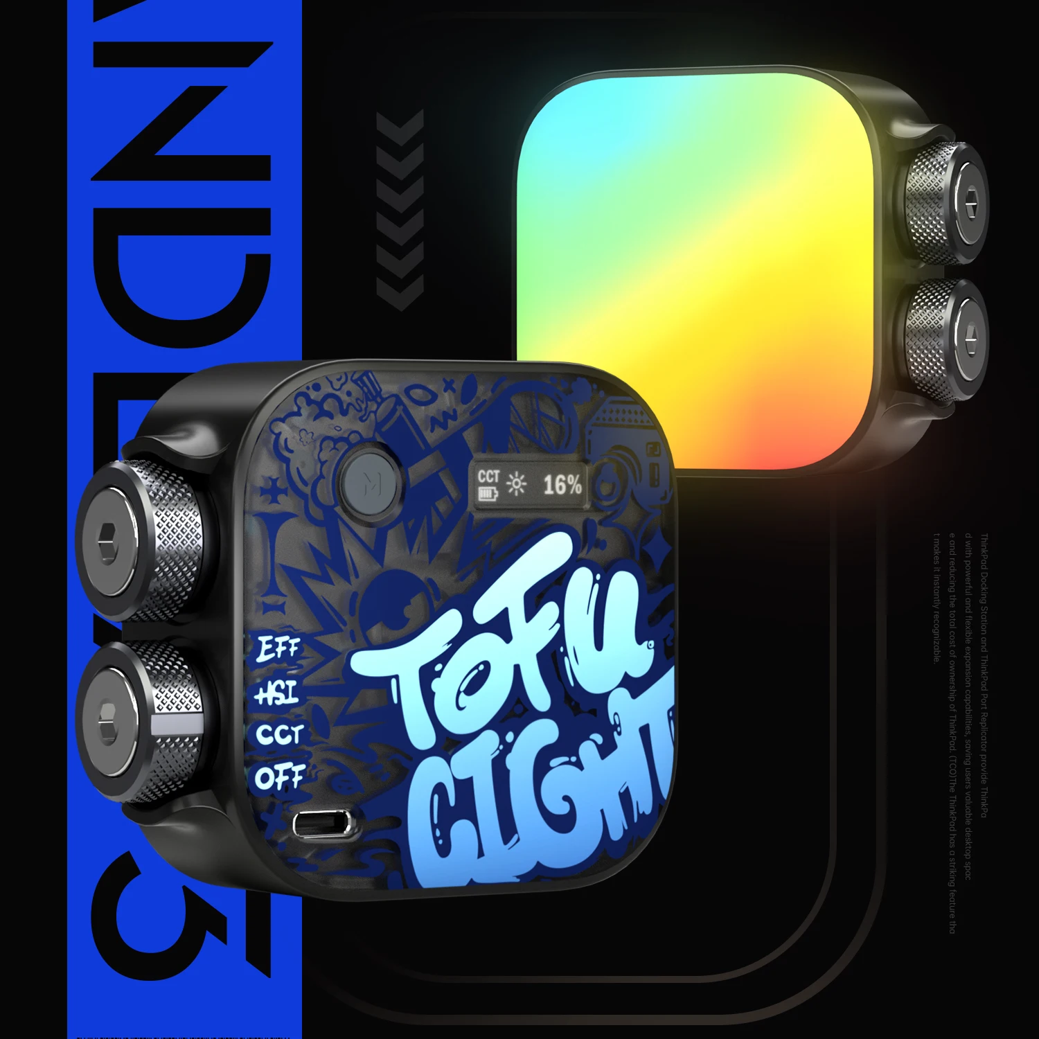 PHOTOOLEX-Tofu-RGB-Camera-Light-Full-Color-RGB-LED-Light-2500-9900K ...