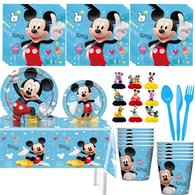 Mickey-Mouse-Party-Supplies-Cartoon-Birthday-Tableware-Paper-Plate ...