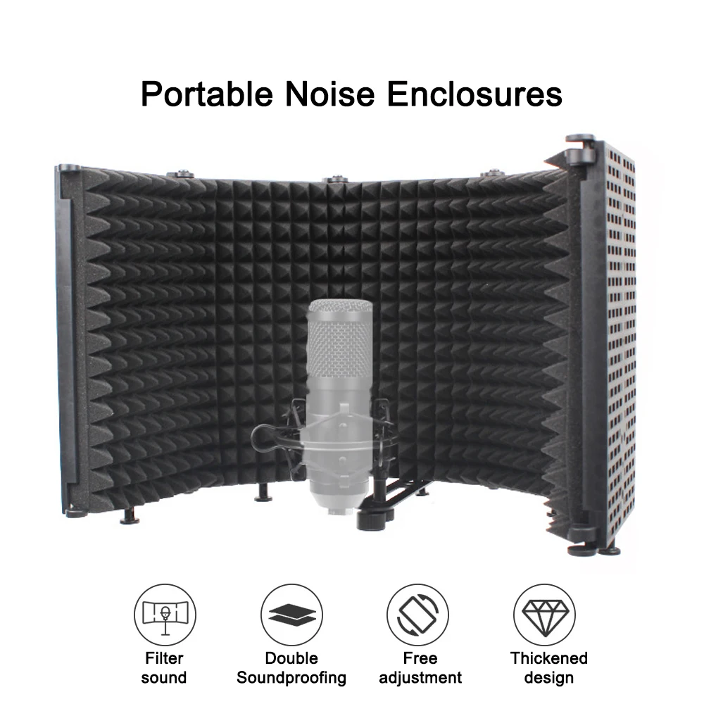 Microphone-Isolation-Shield-Filter-Professional-Vocal-Booth-High ...
