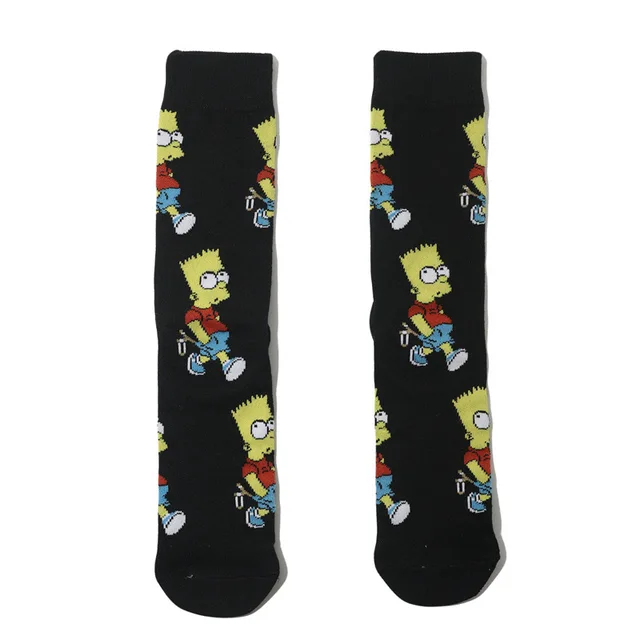 Harajuku Autumn The Simpsons Men Socks Cartoon Trend Personality ...