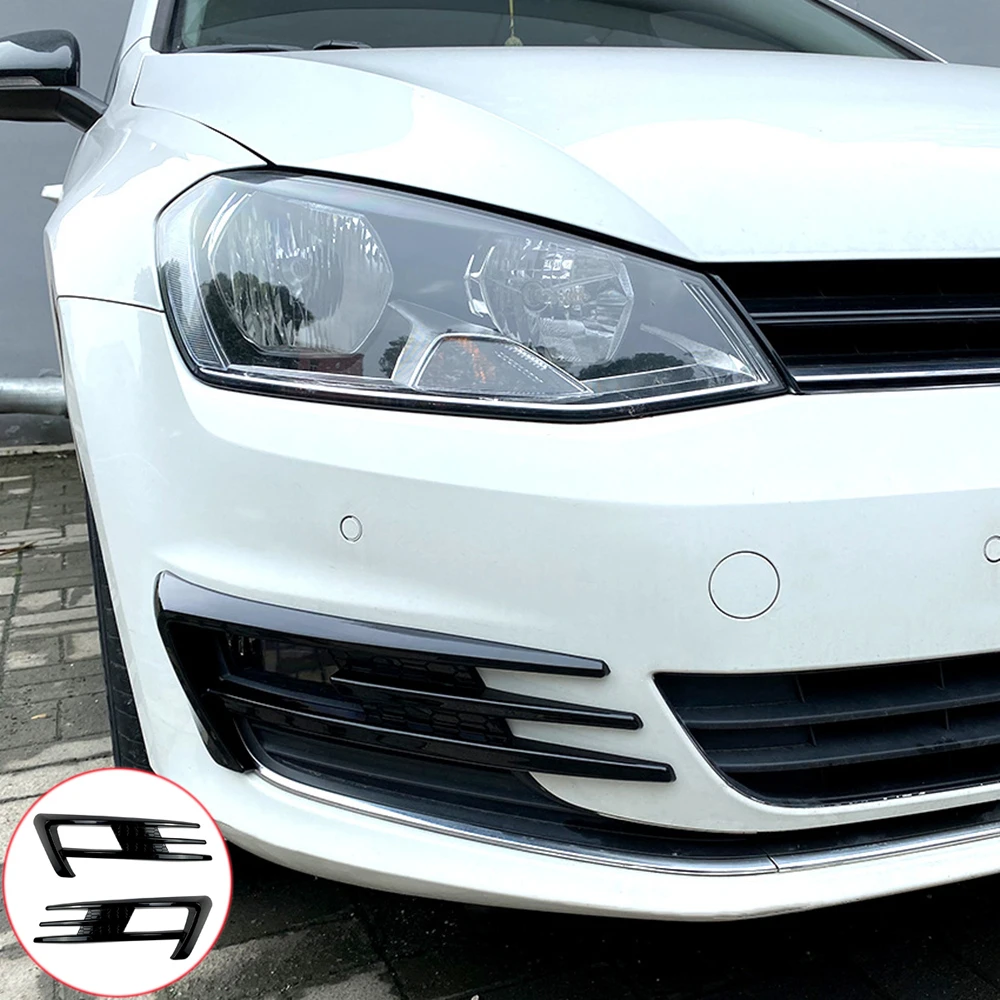 For 2013-2016 Volkswagen Golf 7 Mk7 Golf 7 Gloss Black Front Wind Knife ...