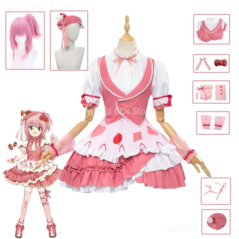 Anime Shugo Chara Cosplay Woman Hinamori Amu Cosplay Costume Wig Pink ...