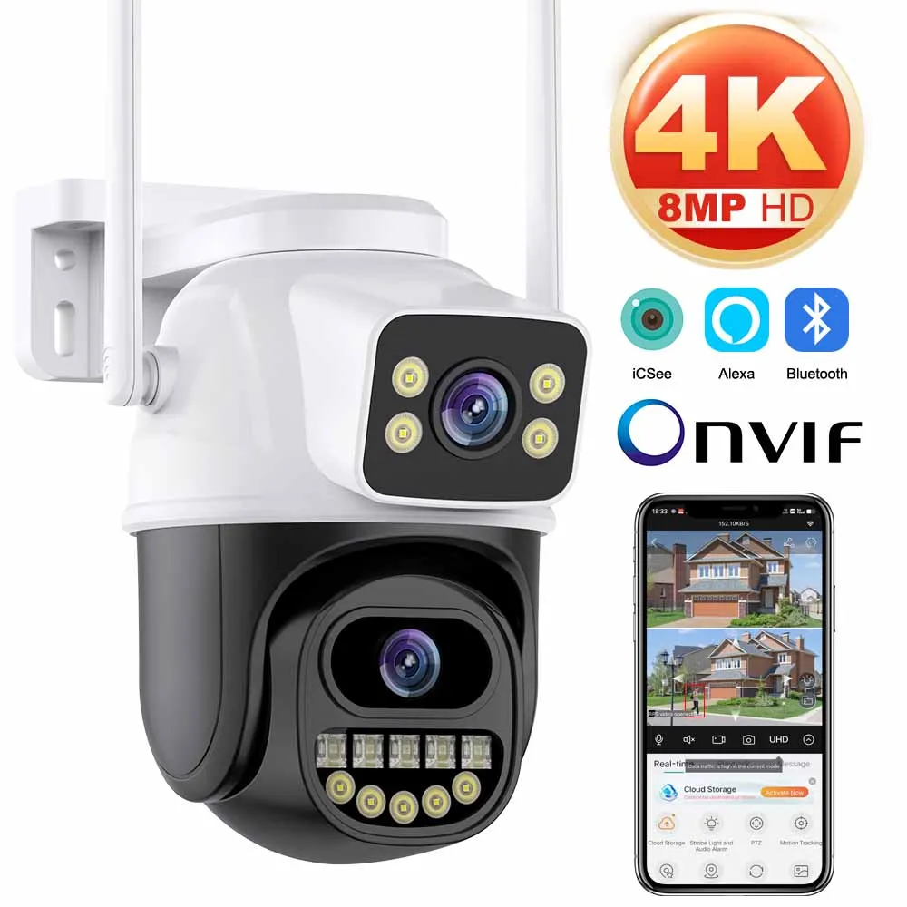 C-mera-IP-de-lente-dupla-ao-ar-livre-com-tela-dupla-rastreamento-autom ...