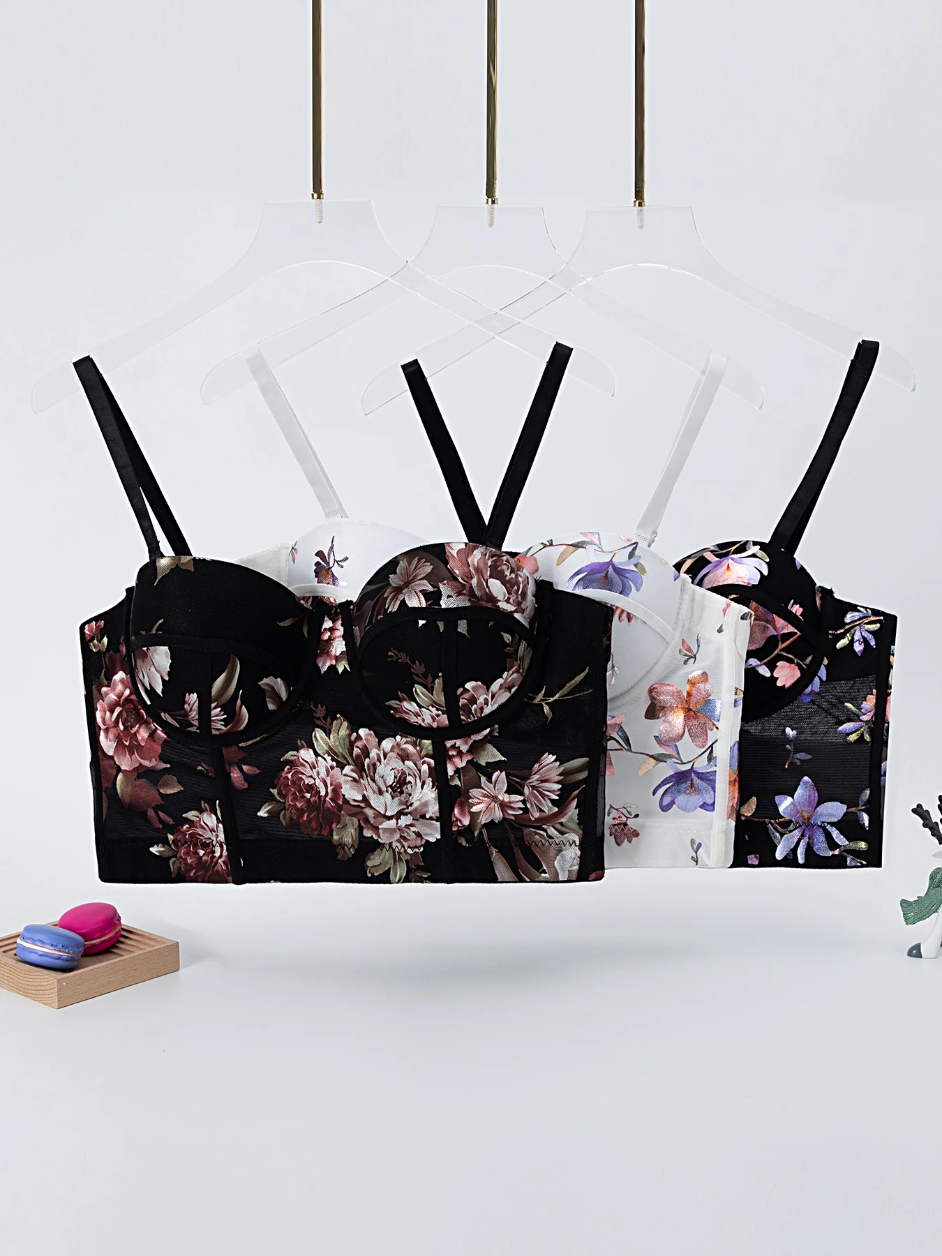 Floral-Printed-Bra-Breathable-Fish-Bone-Bra-Buckle-Style-Design ...