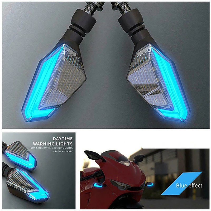 Electric-Vehicle-22LED-Two-color-Turn-Signal-Light-Guide-Daytime ...