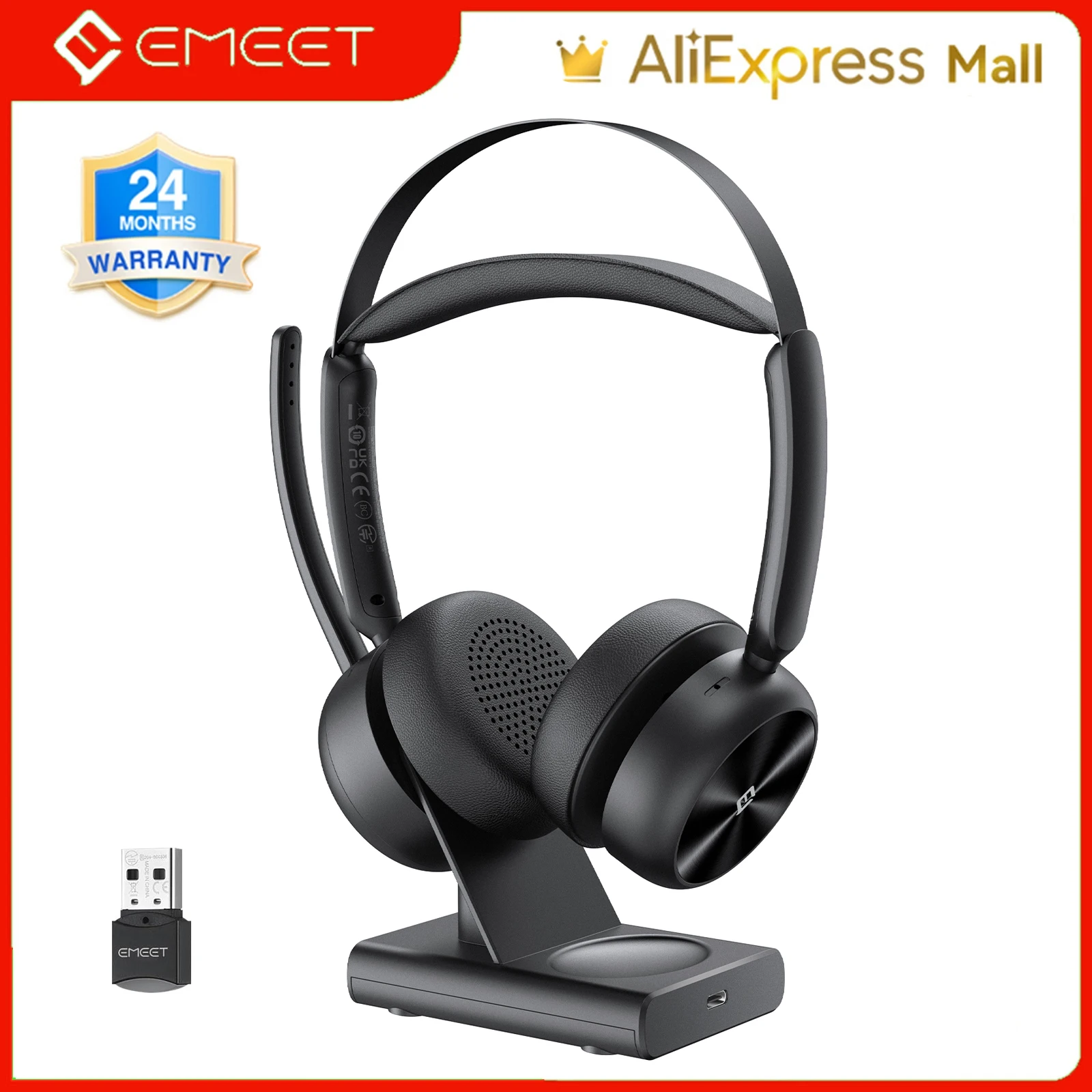 EMEET-Wireless-Headphones-Bluetooth-5-2-Earphone-with-Noise-cancelling ...