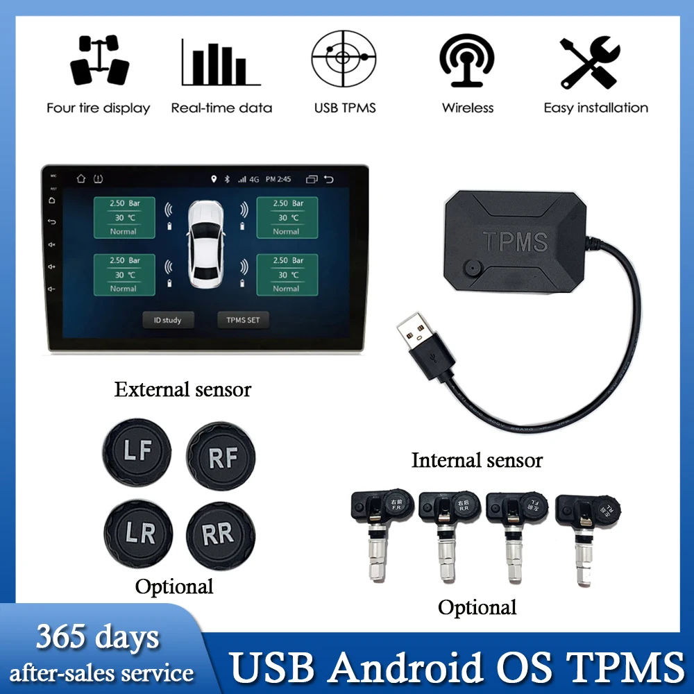 USB-TMPS-Android-TPMS-For-Car-Radio-Player-Tire-Pressure-Monitoring ...
