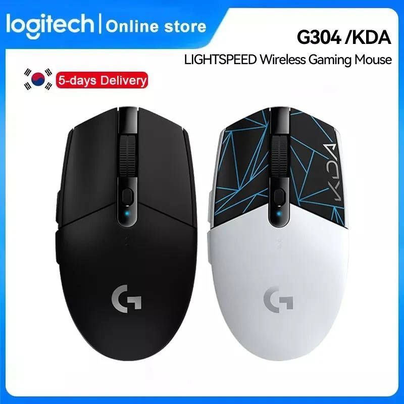 Logitech G304 KDA LIGHTSPEED 무선 게임 마우스 6 프로그래밍 가능한 버튼 12000 인치 당 점 조절 광학 마우스 LOL PUBG Fortnite ...