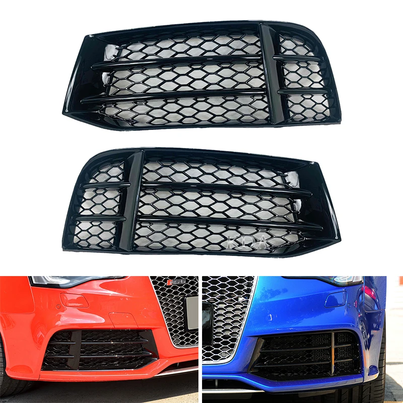 Auto Left Right Side Front Bumper Honeycomb Mesh Fog Light Grille Grill ...